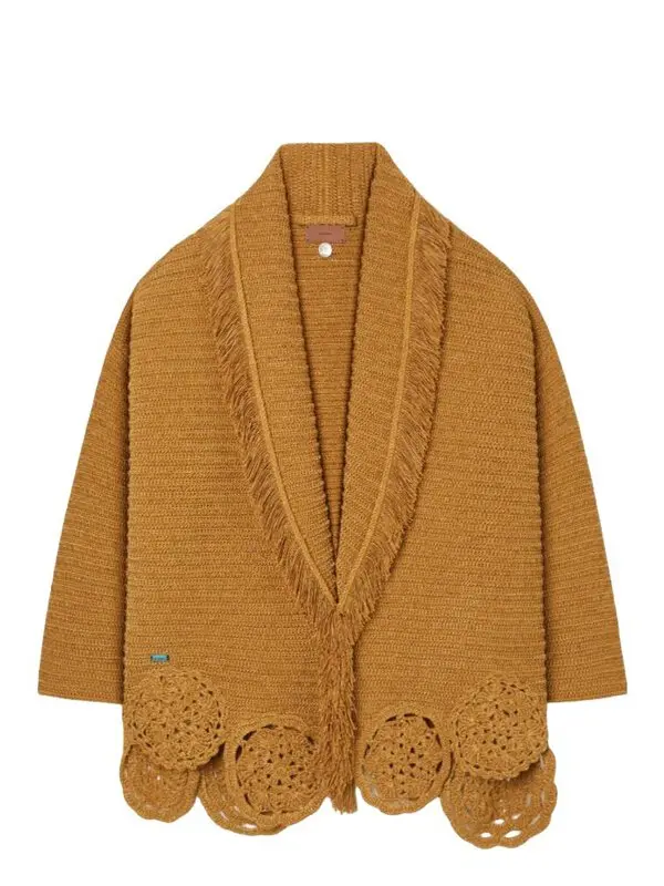 Alanui Island Memories Crochet Cardigan - Brown