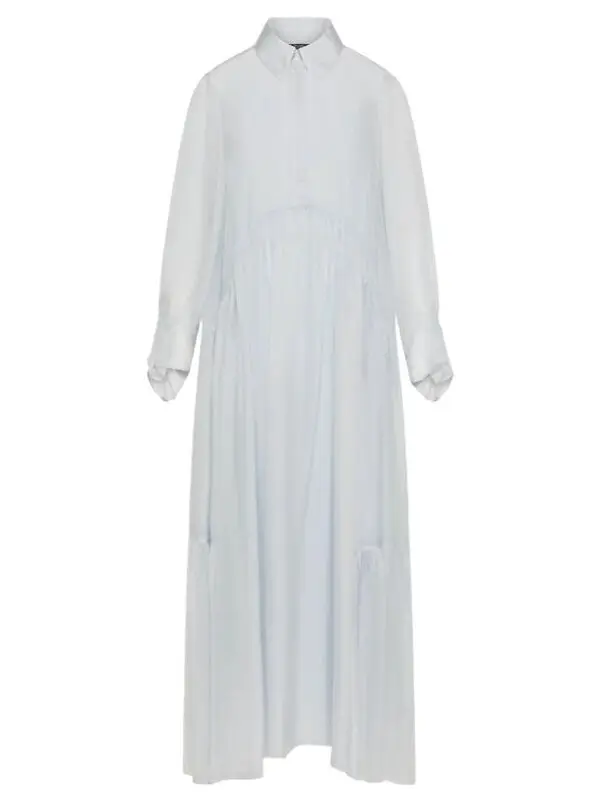 Seventy Long Sleeve Maxi Dress - Light Blue