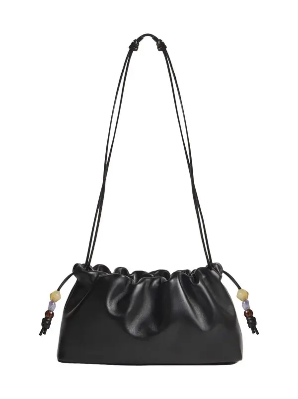 REFORMATION Solene Small Pouch Bag In Leather - Black