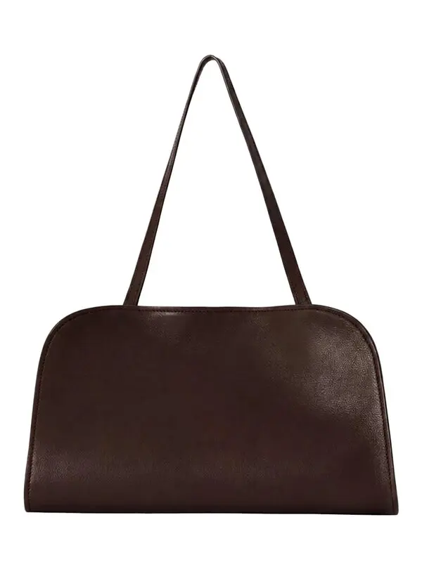 THE ROW Peggy Leather Clutch - Burgundy