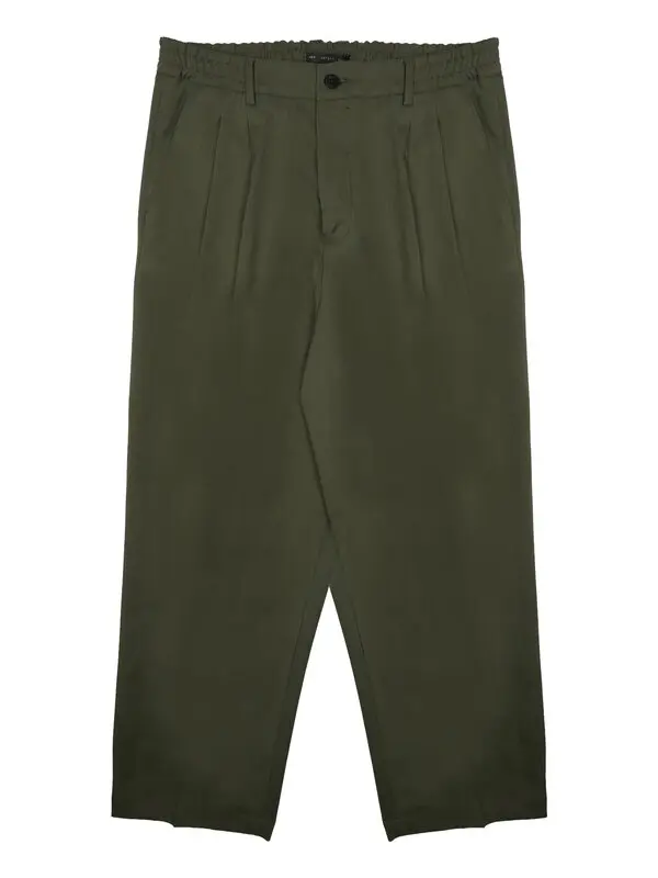 LOW BRAND Tropical Textured Trousers - Green