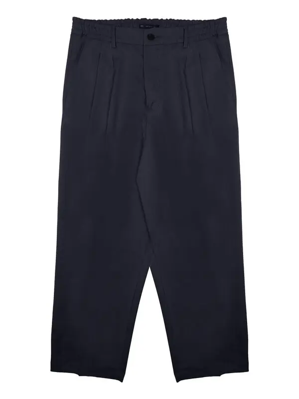 LOW BRAND Zen Tropical Pleated Trousers - Blue