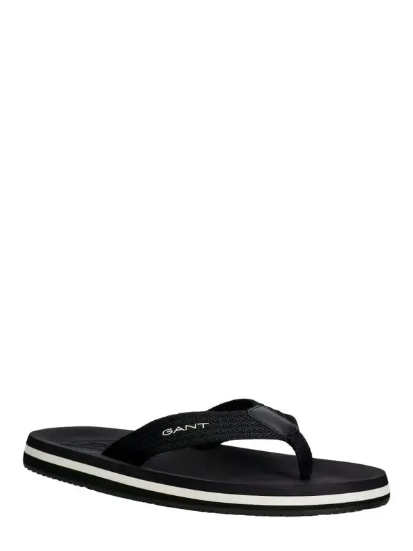 Gant Logo-embossed Flip-flops - Black