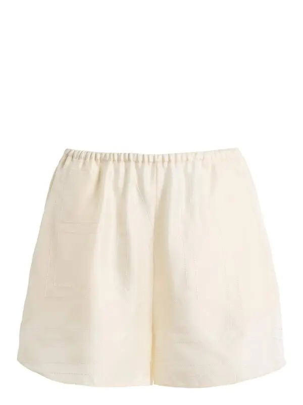 TOTEME Organic Silk Pajama Shorts - White