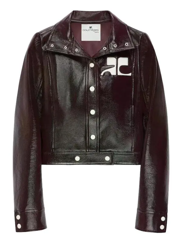 COURREGES Vinyl Reissue Jacket With Logo Patch - Red