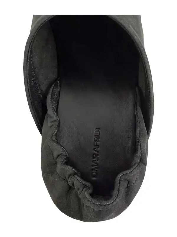 OMAR AFRIDI Elasticated-heel Boat Shoes - Black
