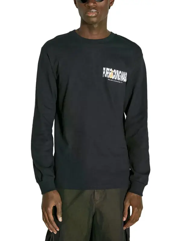 BOILER ROOM Long-sleeve Graphic T-shirt - Black