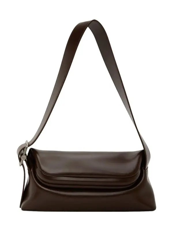 OSOI Minimalist Curved Shoulder Bag - Brown