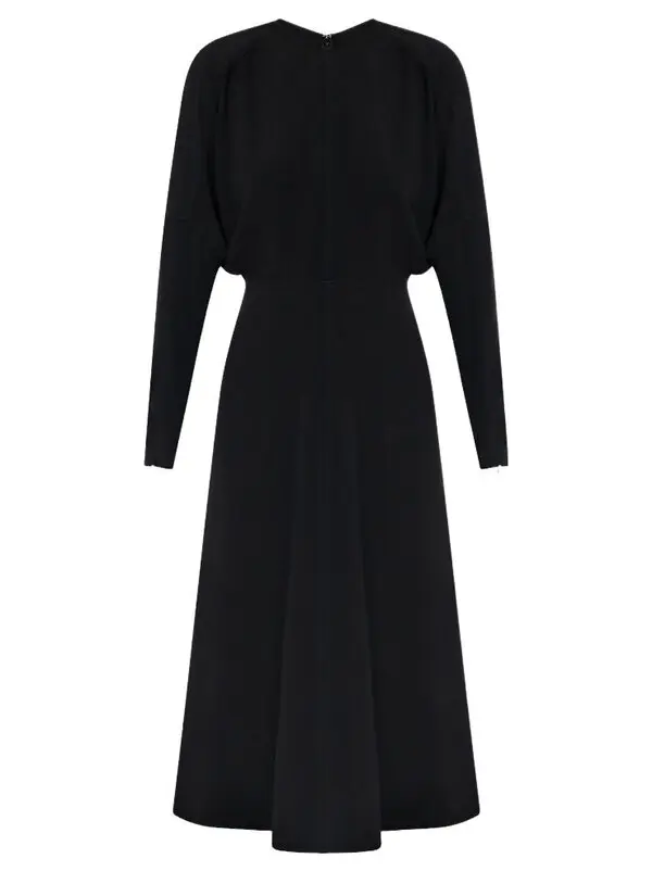 Victoria Beckham Dolman-sleeve Midi Dress - Black