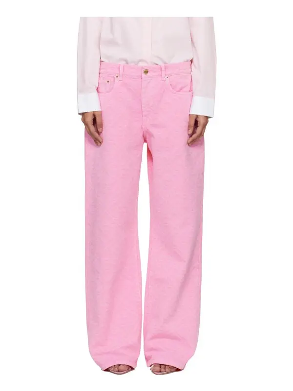 Casablanca Logo All Over Jeans - Pink