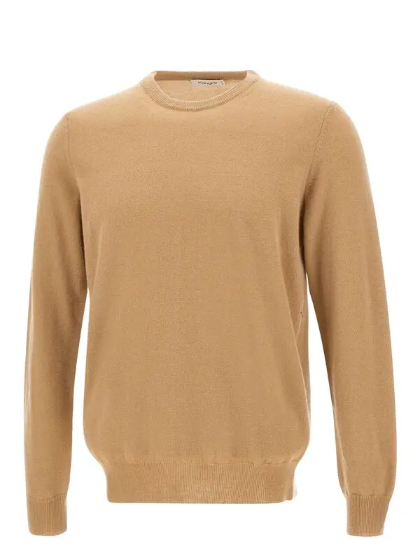 KANGRA Ribbed Crew-neck Sweater - Camel