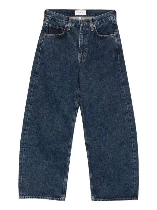 AGOLDE Denim Trousers With Belt Loops - Blue