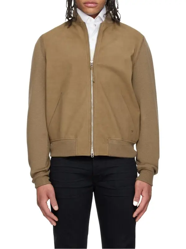 TOM FORD Panelled Zip-up Jacket - Green