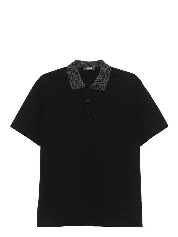 Versace Cotton Polo Shirt - Black