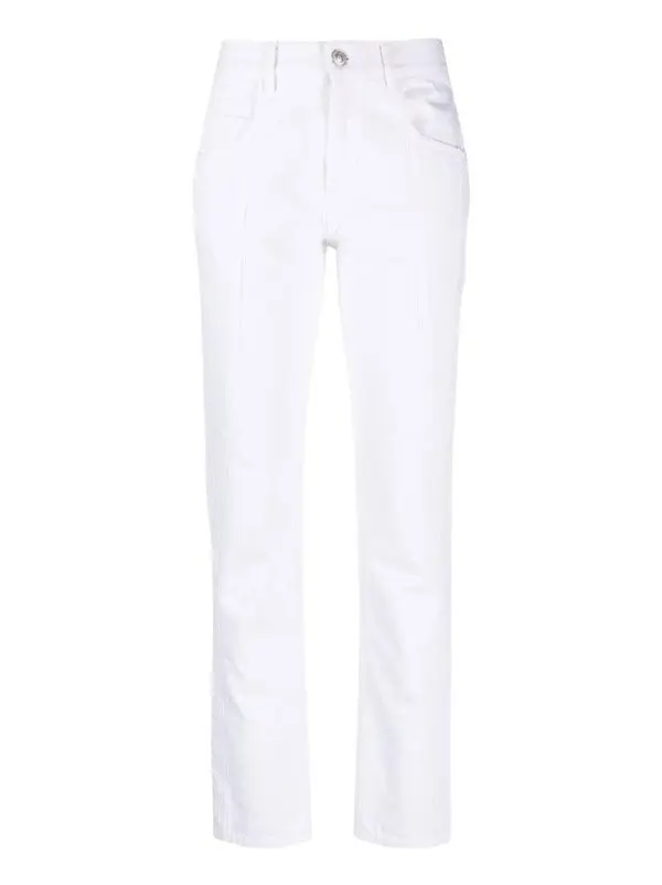 Isabel Marant Étoile Logo Patch Straight-leg Jeans - Gray