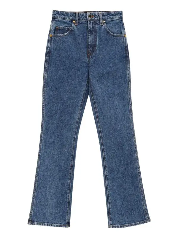 Khaite Vivian Cropped Jeans - Blue