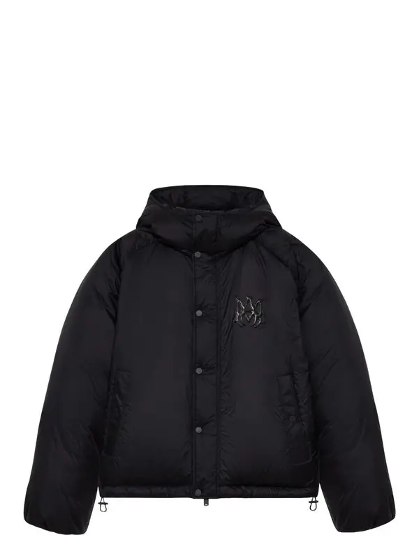 Amiri Logo-detail Hooded Down Jacket - Black