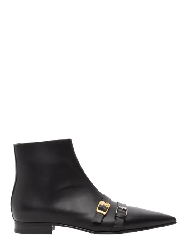 Valentino Garavani Mockers Calfskin Ankle Boots - Black