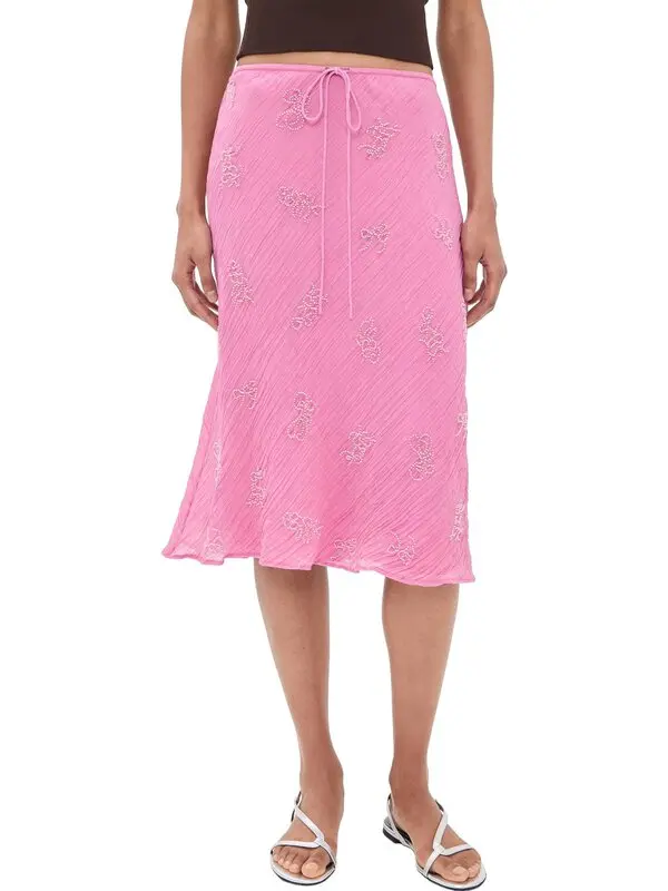 Staud Lucia Skirt With Beaded Embellishments - Flirt