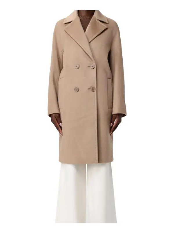Max Mara Long-sleeved Coat - Camel