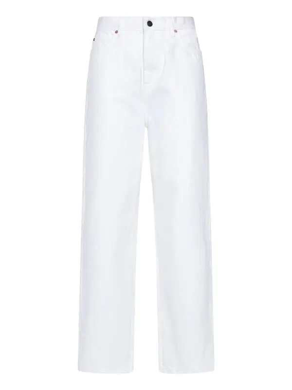 Wardrobe.NYC Low-rise Straight-leg Jeans - White