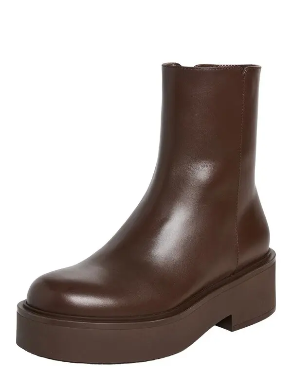 GIANVITO ROSSI Calfskin Glove Booties - Brown