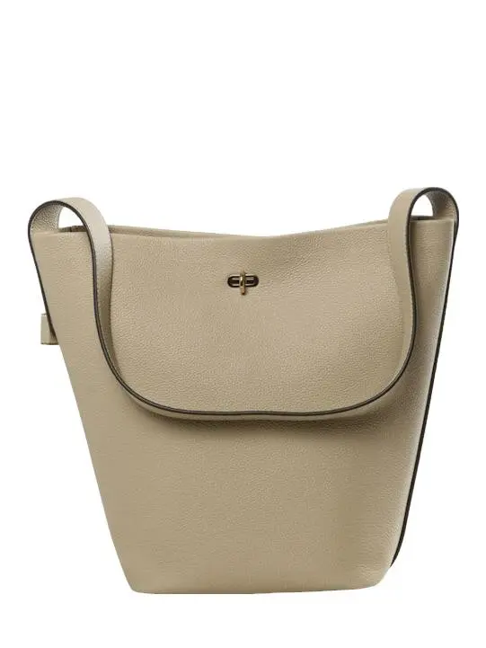 Tory Burch Lock Slim Bucket Bag - Light Stone