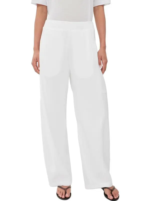 Tibi Lightweight Sweatshirting Winslow Pants - White