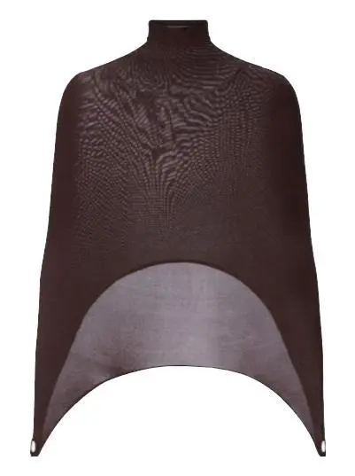 Alaïa Open-back Silk-blend Turtleneck Top - Black