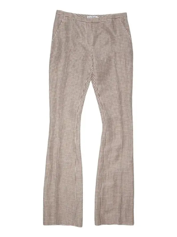 Acne Studios Low-waisted Plaid Flared Trousers - Brown/white