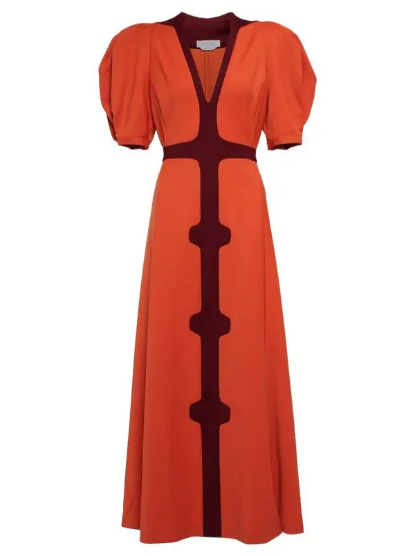 Gabriela Hearst Onda Wool Midi Dress - Red