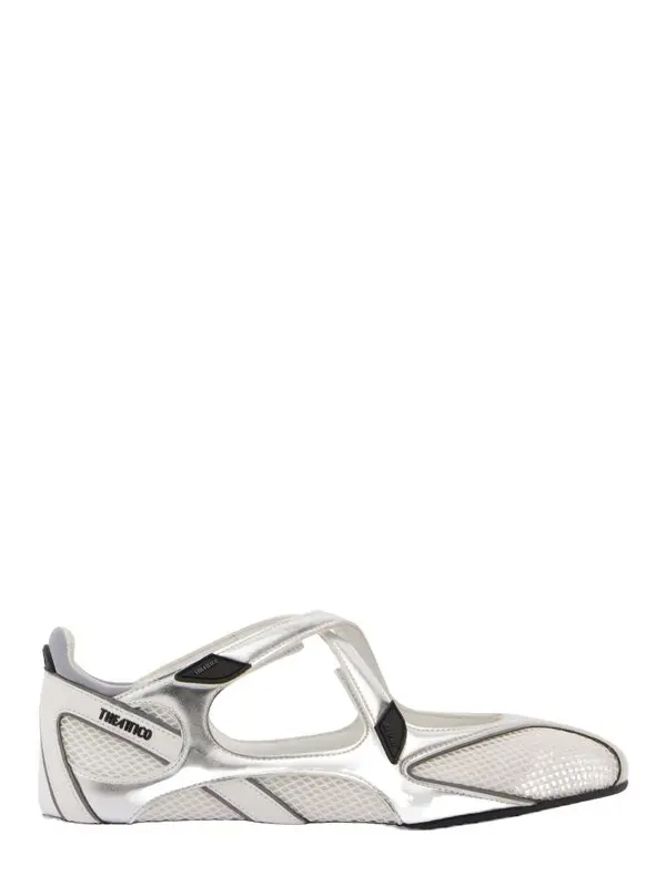 Attico Floor 01 Metallic Ballet Flats - White