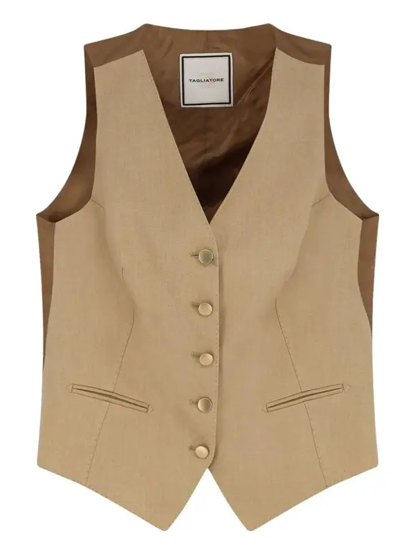 Tagliatore Gail Buttoned Blazer - Beige