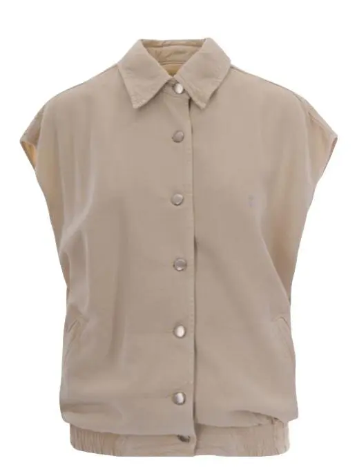 ICON DENIM LOS ANGELES Sleeveless Vest - Nude