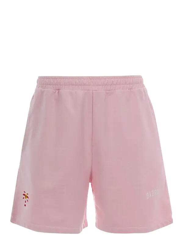 BARROW Logo Printed Bermuda Shorts - Pink