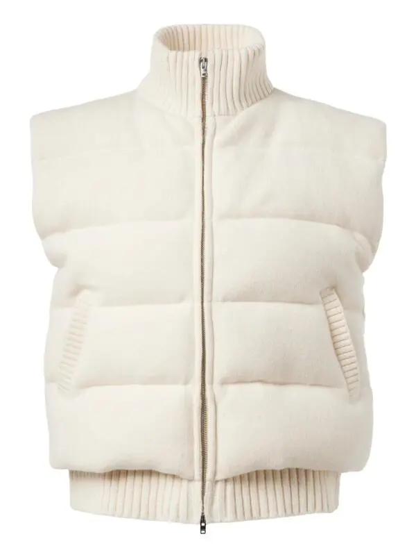 JOSEPH Quilted Vest-style Jacket - White