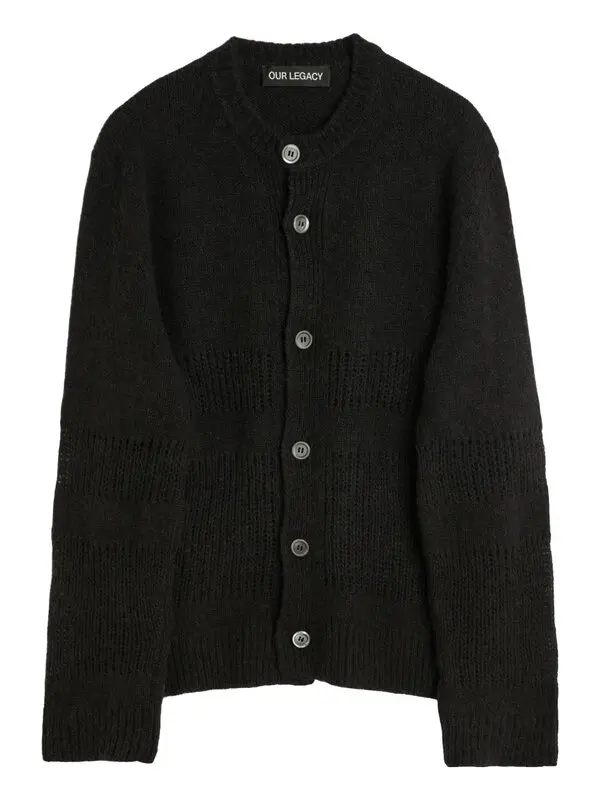 Our Legacy Opa Knit Button Cardigan - Black