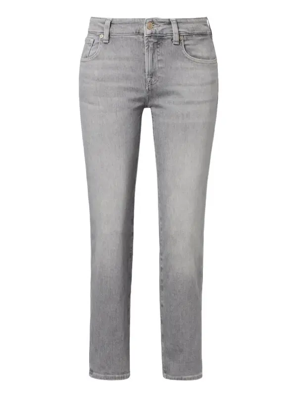 7 For All Mankind Calie Belted Jeans - Gray
