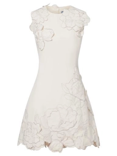 LEO Lin Floral Appliqué Mini Dress - No