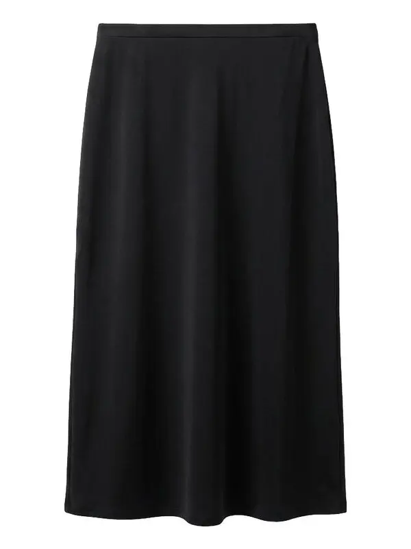 Tove Stretch Jersey Midi Skirt - Black