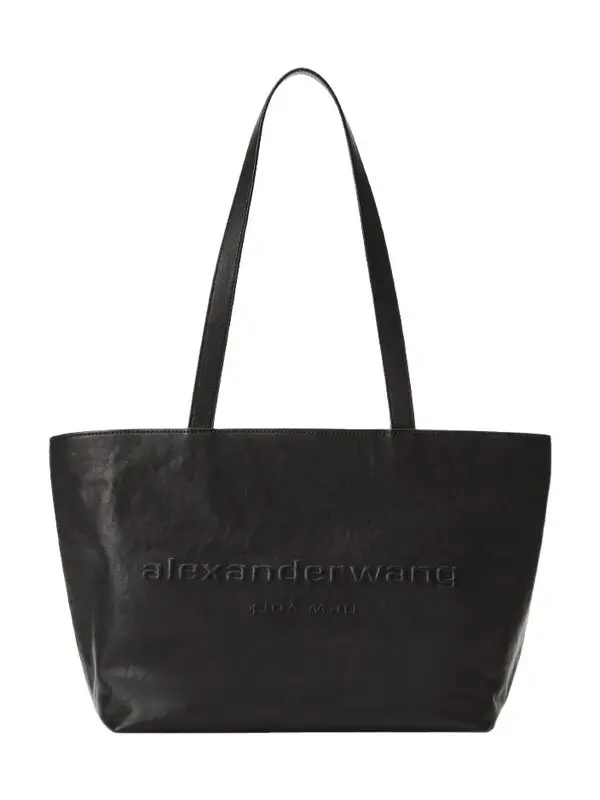 Alexander Wang Logo Embossed Medium Tote Bag - Black