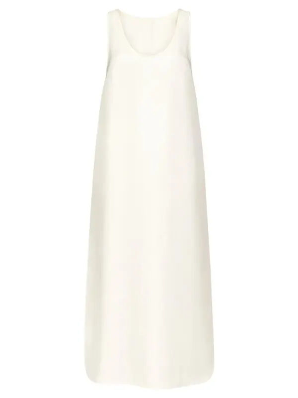 Loulou De Saison Nada Side-split Slip Midi Dress - Ivory
