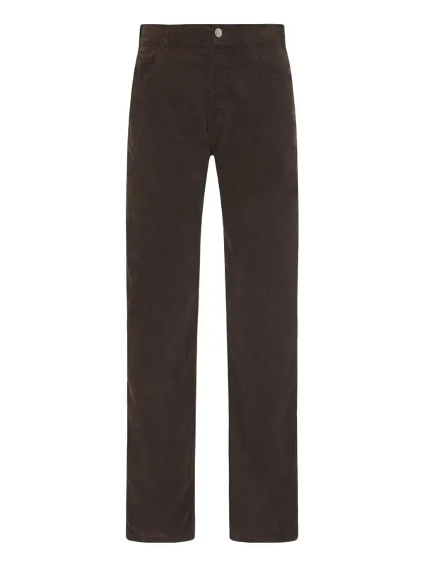 THE ROW Burt Cotton Pants - Dark Brown