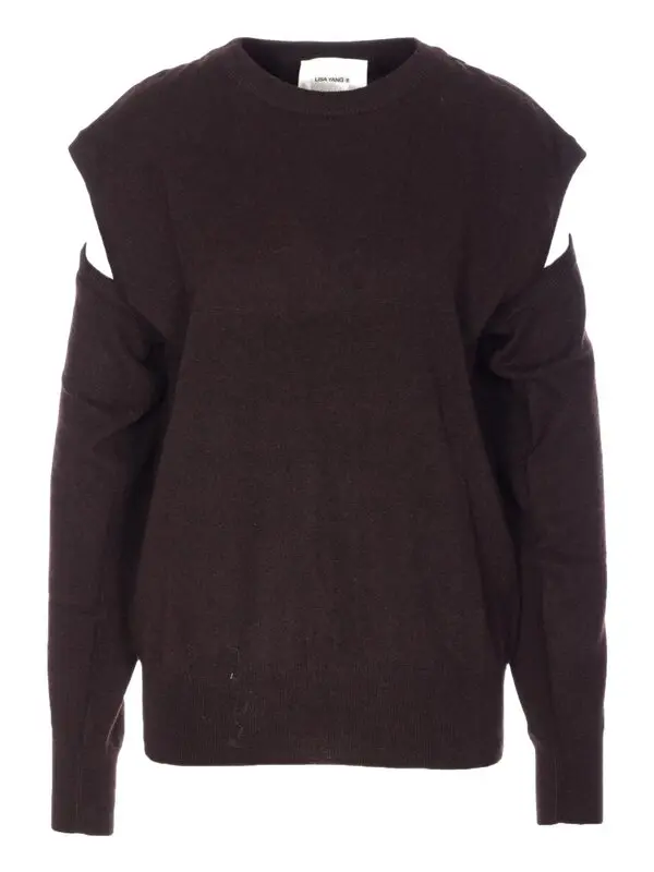 LISA YANG Othelia Cut-out Sweater - Black