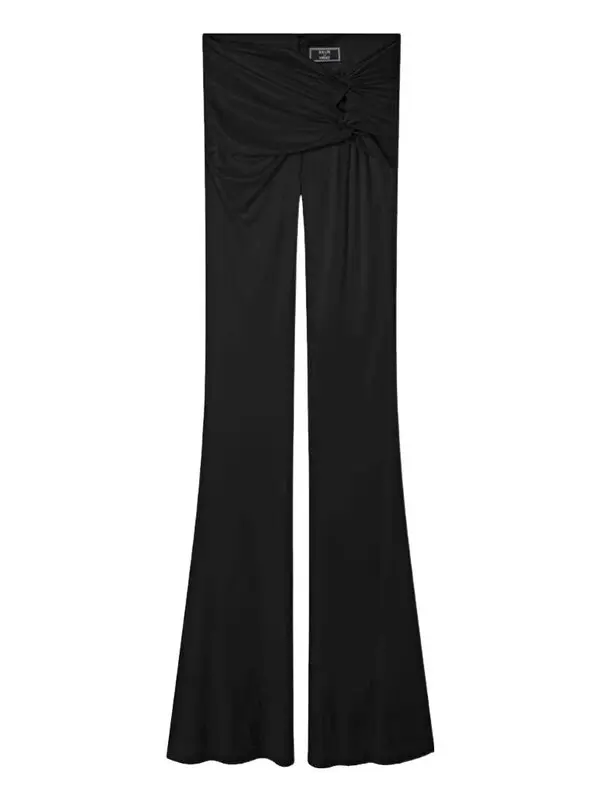 Versace Knotted Flared Trousers - Black