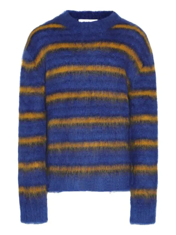 Marni Striped Crewneck Jumper - Blue
