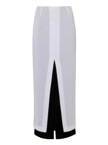 THE ROW Iphora Layered Cotton Maxi Skirt - White