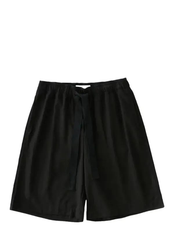 Studio Nicholson Elastic Waist Drawstring Shorts - Black
