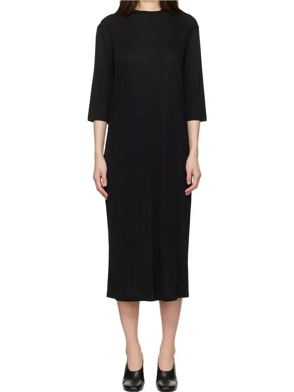 Studio Nicholson Ribbed Knit Midi Dress - Black