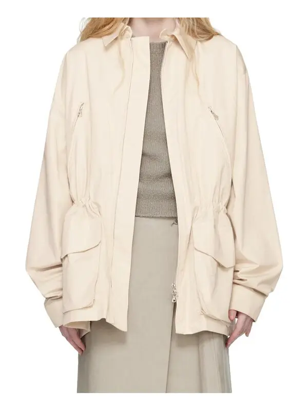 RIER Cotton Field Jacket - Ivory White
